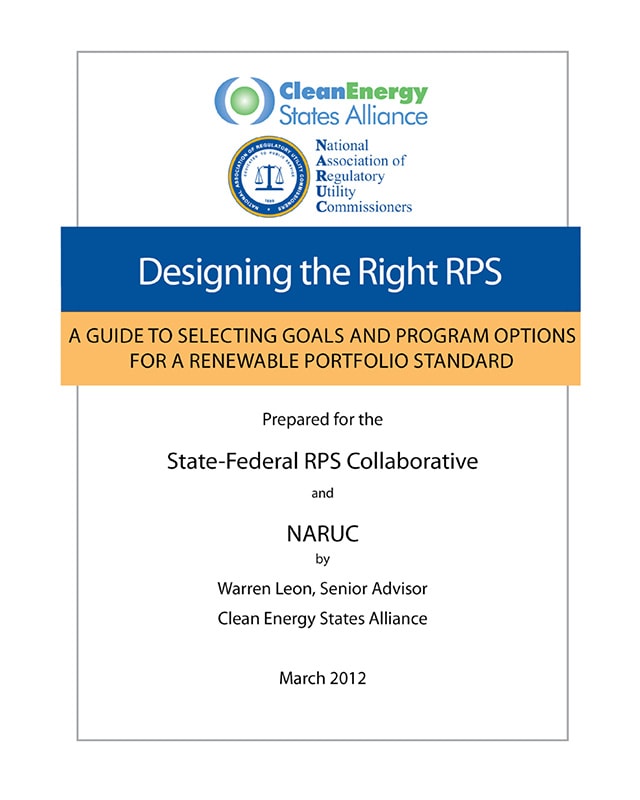 Designing the Right RPS: A Guide to Selecting Goals and Program Options ...