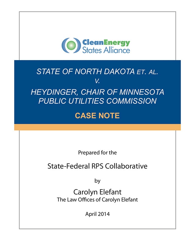 RPS Collaborative Case Note on North Dakota v. Minnesota PUC - Clean ...
