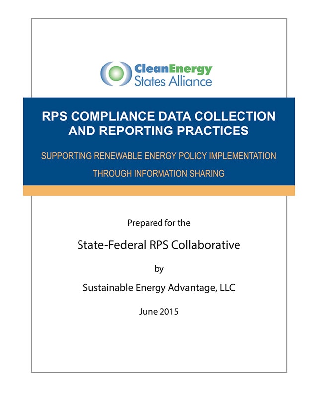 RPS Compliance Data Collection and Reporting Practices: Supporting ...